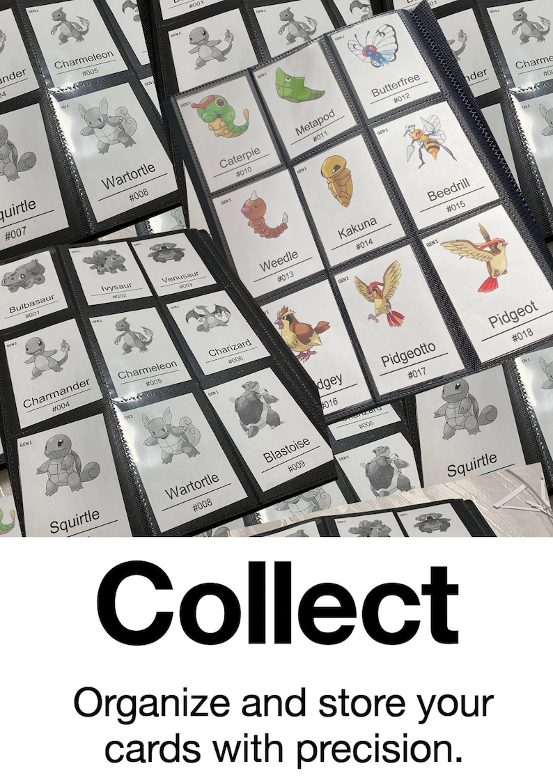 Pokémon Complete Pokédex Placeholder Cards (no. 1–1025, English Names ...