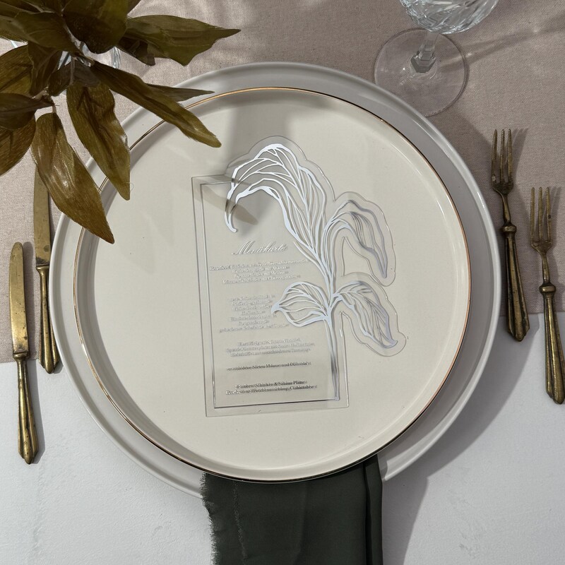 Clear Menu Cards - Etsy