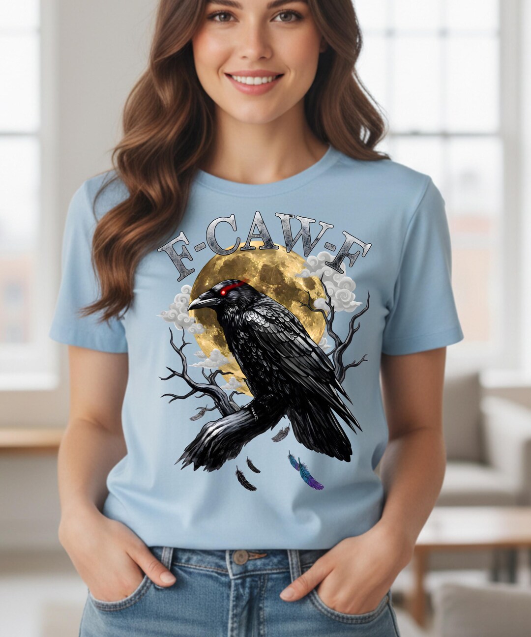 F-caw-f Png, F Caw F Pdf, Fcawf DTF Print, Funny Gothic Raven Design ...