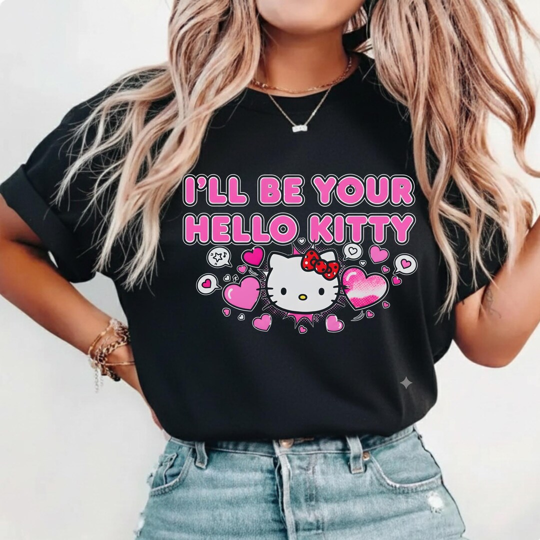 Hello Kitty PNG Svg PDF Digital Download Bundle - Pink Heart Kawaii Cat 300 DPI Transparent ...