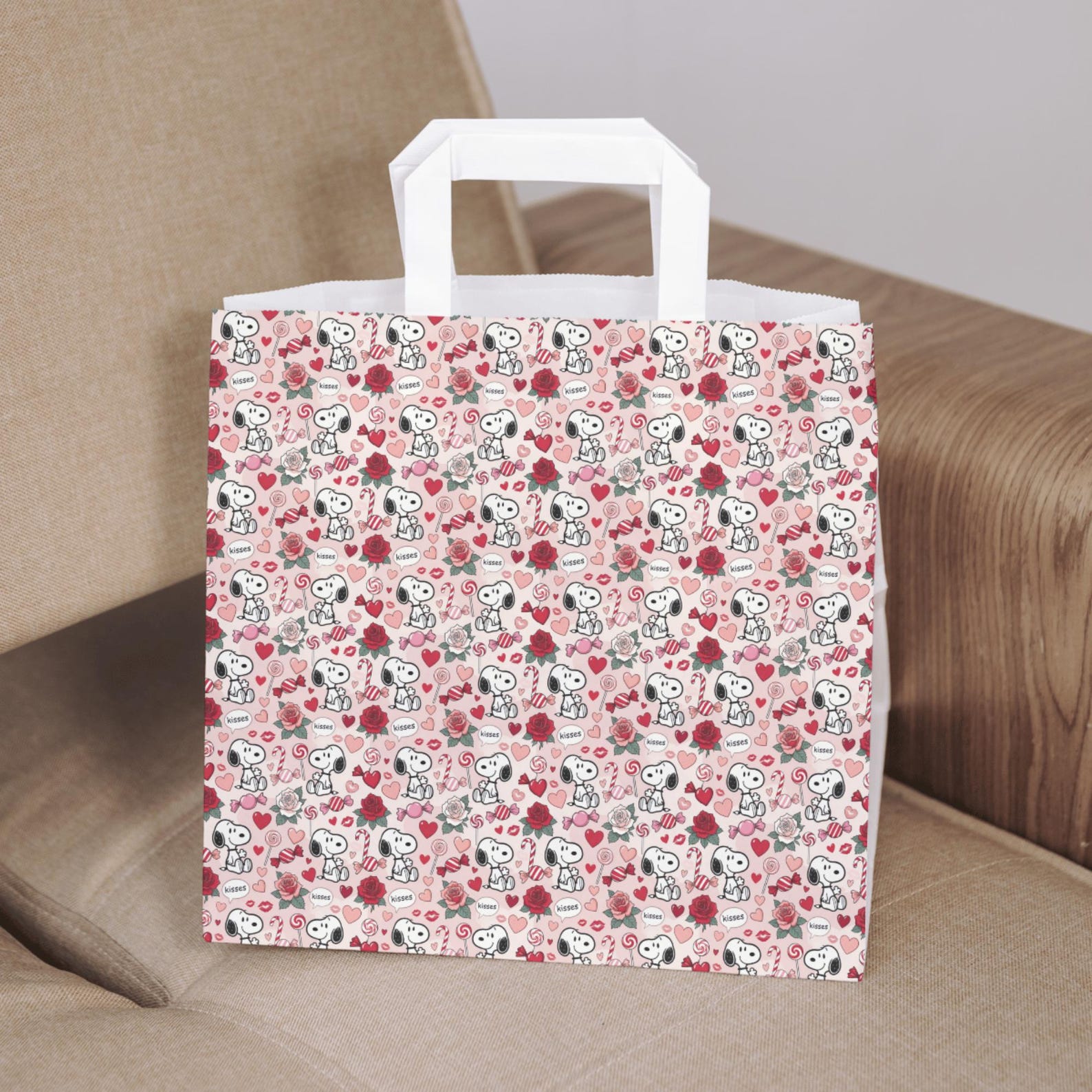 Snoopy | Peanuts | Valentine | Seamless | Design | Bows | Pink | Disco ...