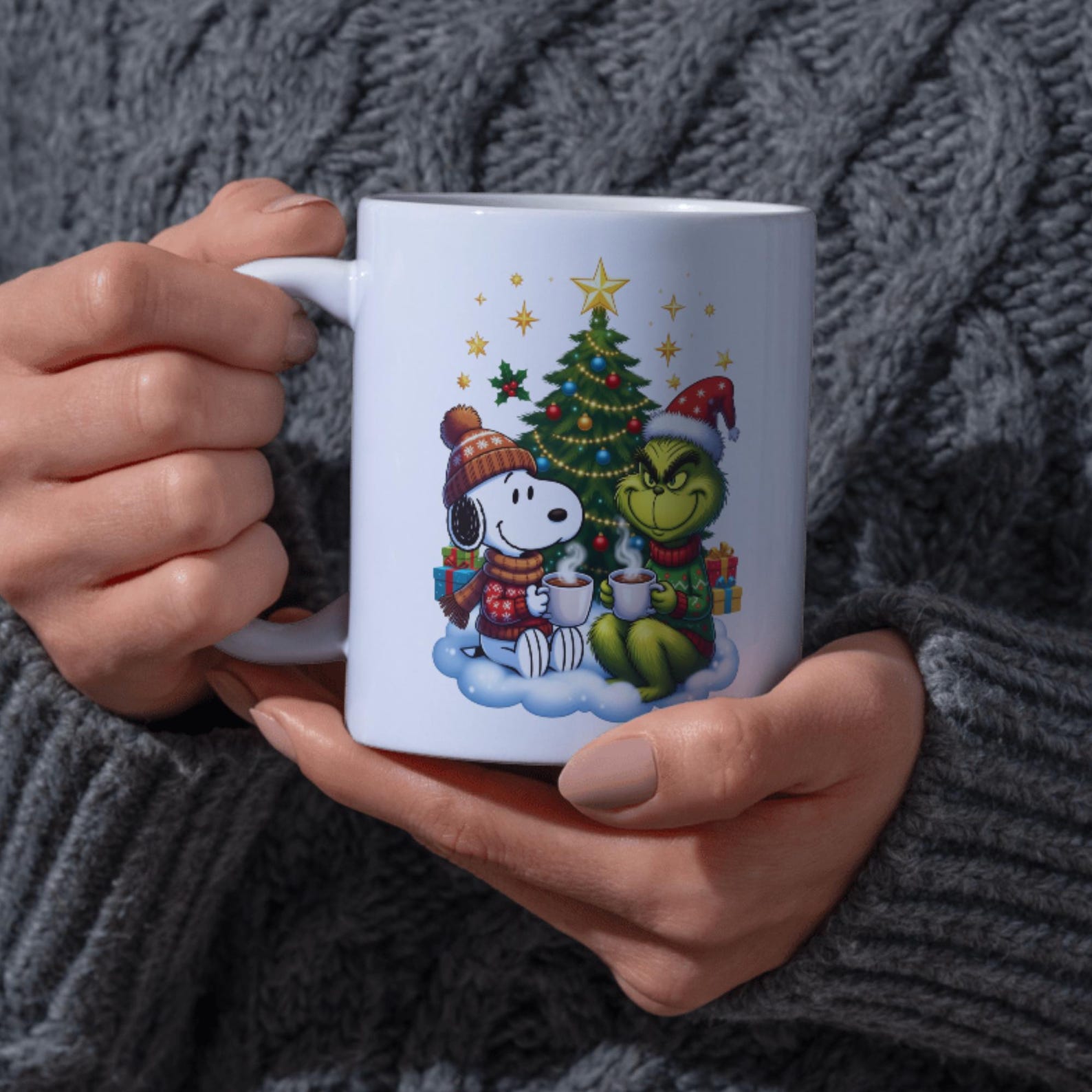 Snoopy and Grinch SVG PNG| Holiday Cartoon Art | Peanuts Winter Clipart ...
