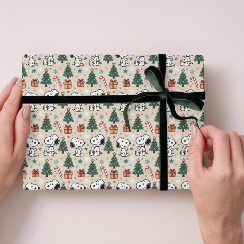 Snoopy Christmas Seamless Pattern PNG Peanuts Holiday Design Woodstock ...