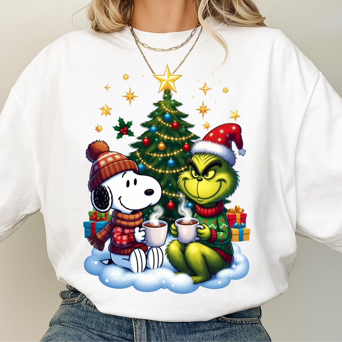 Snoopy and Grinch SVG PNG| Holiday Cartoon Art | Peanuts Winter Clipart ...