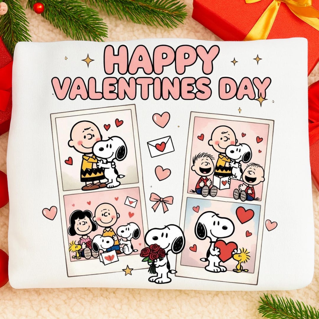 Snoopy Valentine PNG | Retro Peanuts Love | Clipart | Happy Valentines ...