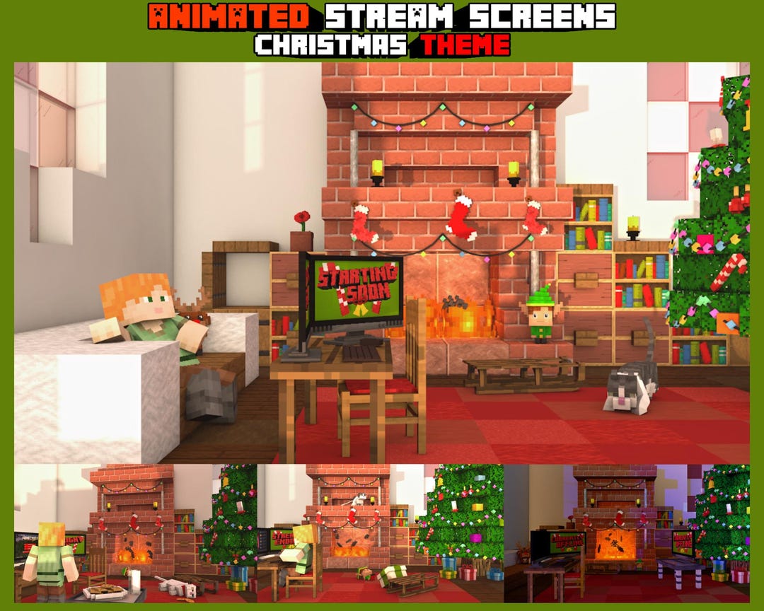 Minecraft Stream Pack - Animated Scenes / Use With OBS Studio ...