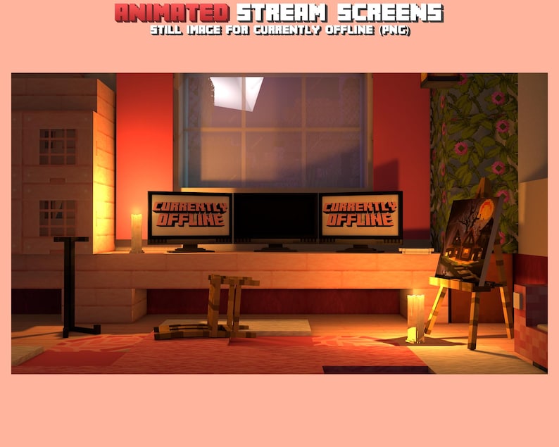 Minecraft Cute&cozy Streaming Loop Animated Screens / Minecraft ...