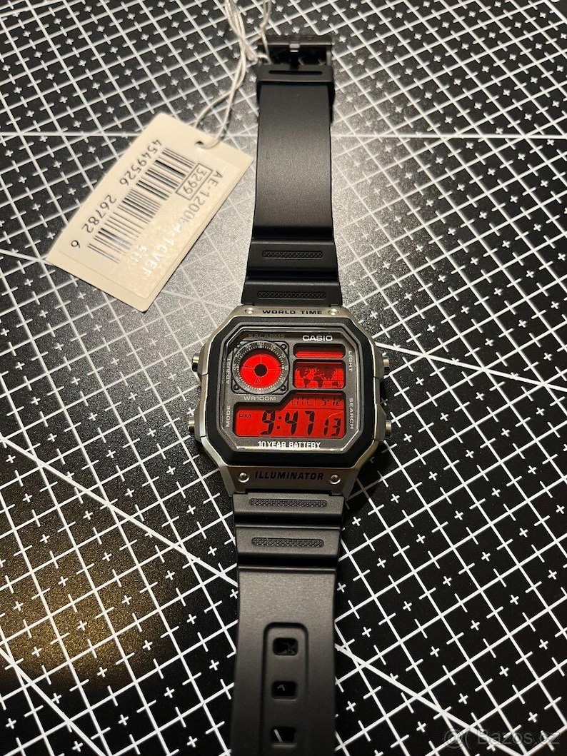Casio AE1200 Royale I Color Mod (silver Red Shift) - Etsy