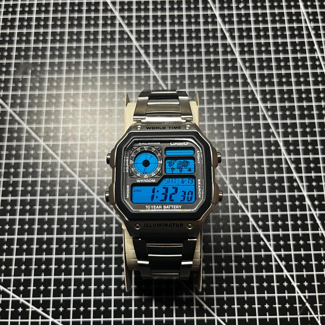 Casio AE1200 Royale I Color Mod (silver Deep Blue) - Etsy