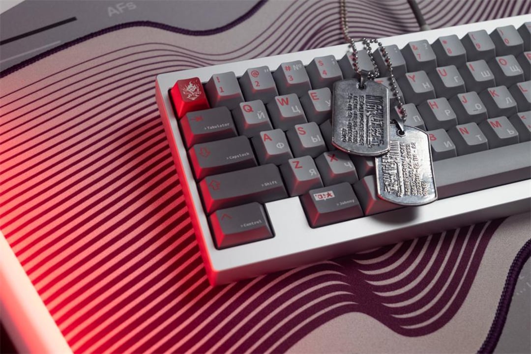 143-key Samurai-inspired Silver Keycap Set – Cherry Profile PBT Keycaps ...