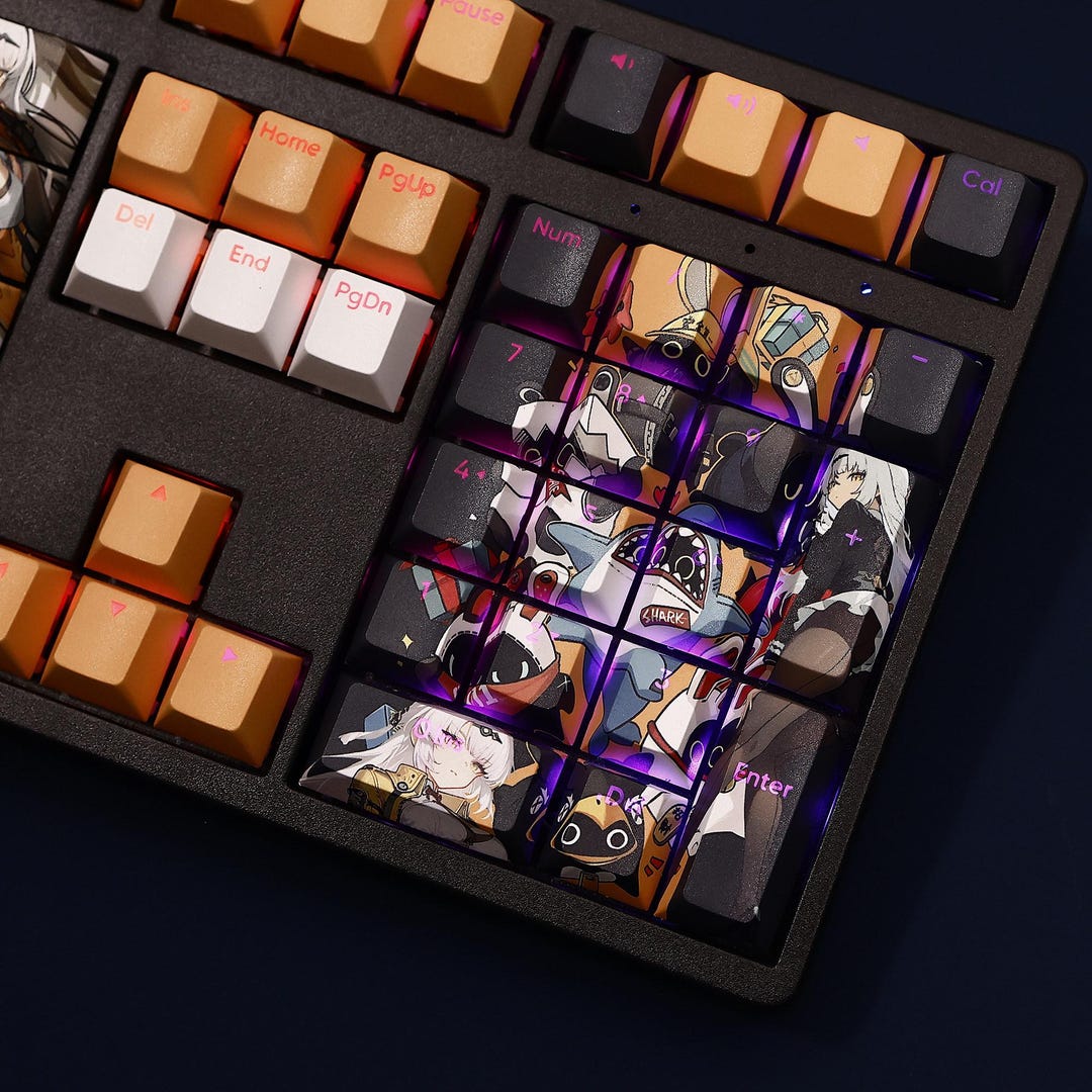 108 Keys Anime Action Girl Style Keycaps Set - PBT Keycapsbacklit ...