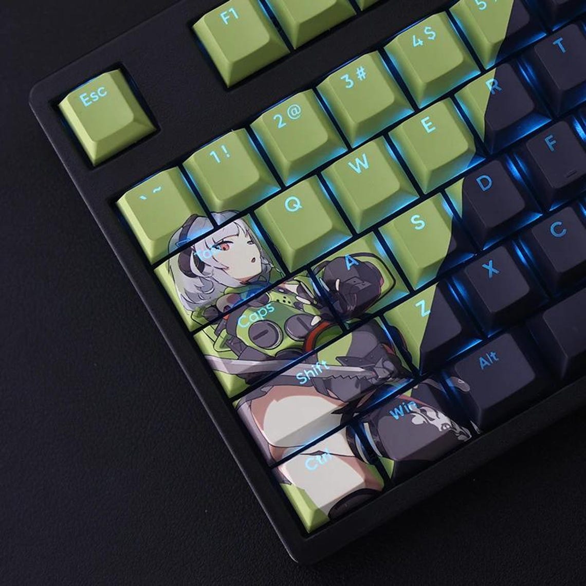 Anby Demara Anime Keycap Set | Zenless Zone Zero Theme PBT Keycaps for ...