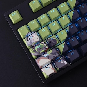 Anby Demara Anime Keycap Set | Zenless Zone Zero Theme PBT Keycaps for ...