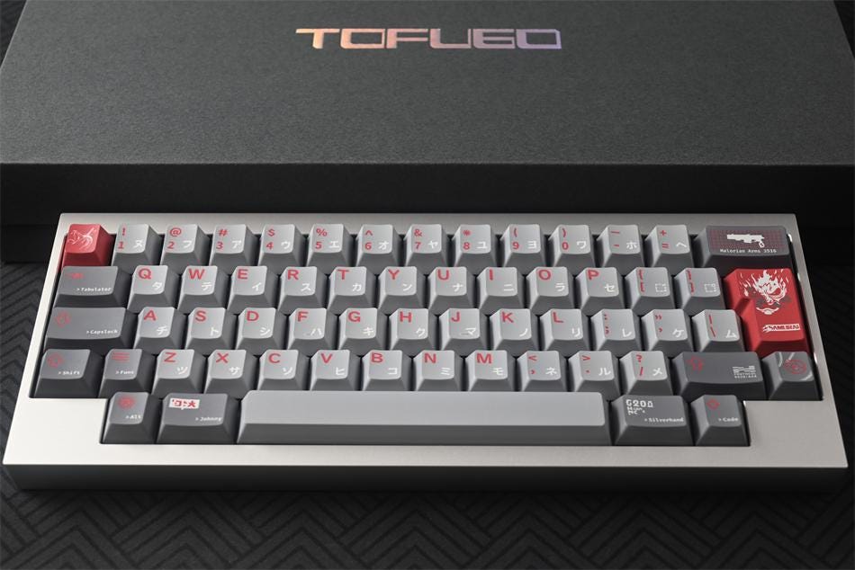 143-key Samurai-inspired Silver Keycap Set – Cherry Profile PBT Keycaps ...