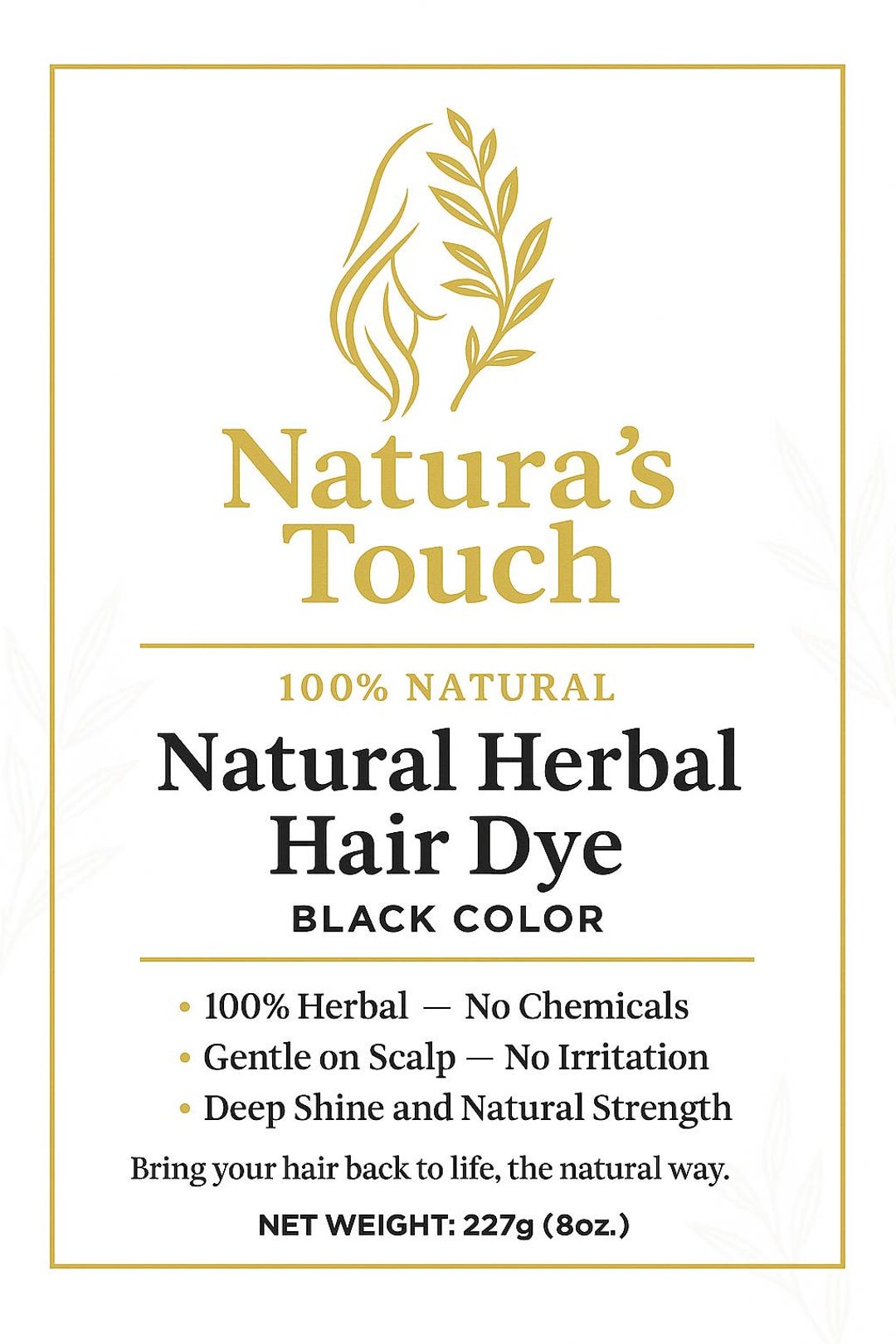 Natura’s Touch Herbal Hair Dye Black | 100% Natural Herbal Hair Color ...