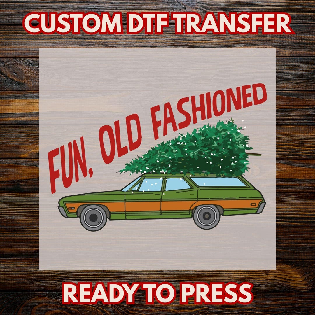 Retro Christmas Car DTF Transfer | Funny Holiday Heat Decal - Etsy