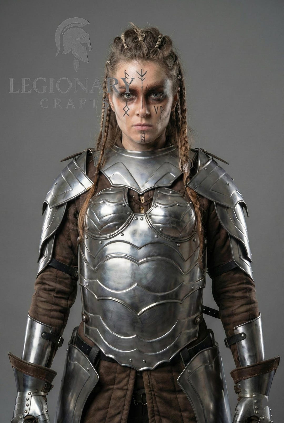 Brave Lady Knight Full Body Armor - LARP Cosplay Perfect for ...