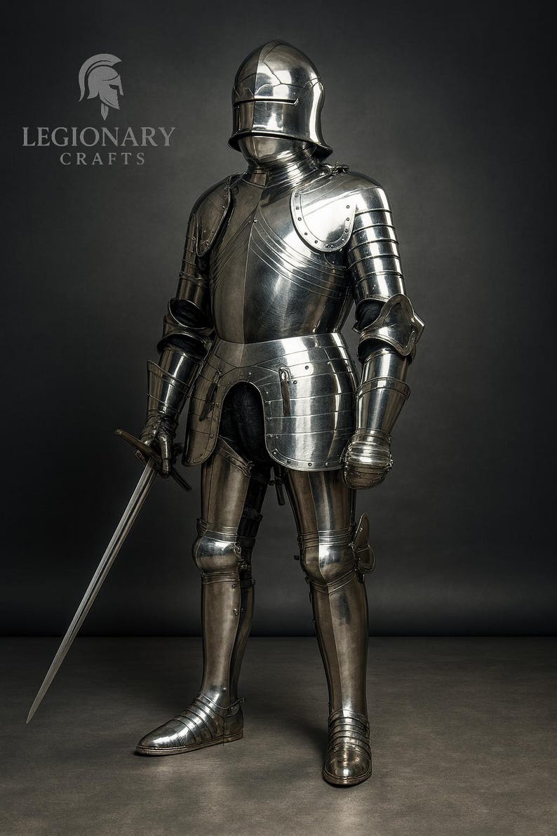 Medieval Gothic Full Plate Armor Suit: Event-ready Steel Knight ...