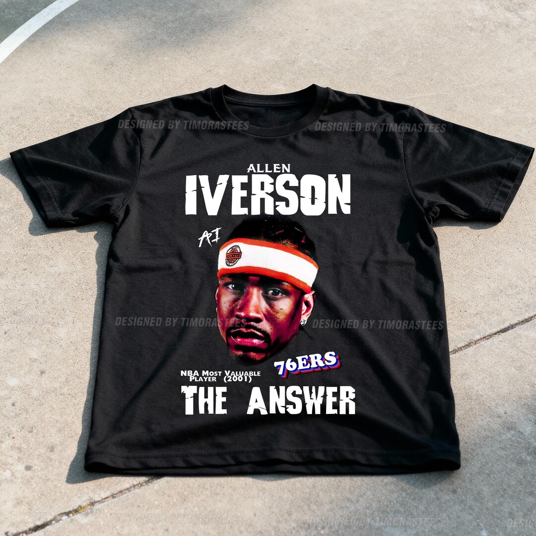Vintage 90s Allen Iverson T-shirt – Retro Basketball Tee, the Answer - Etsy