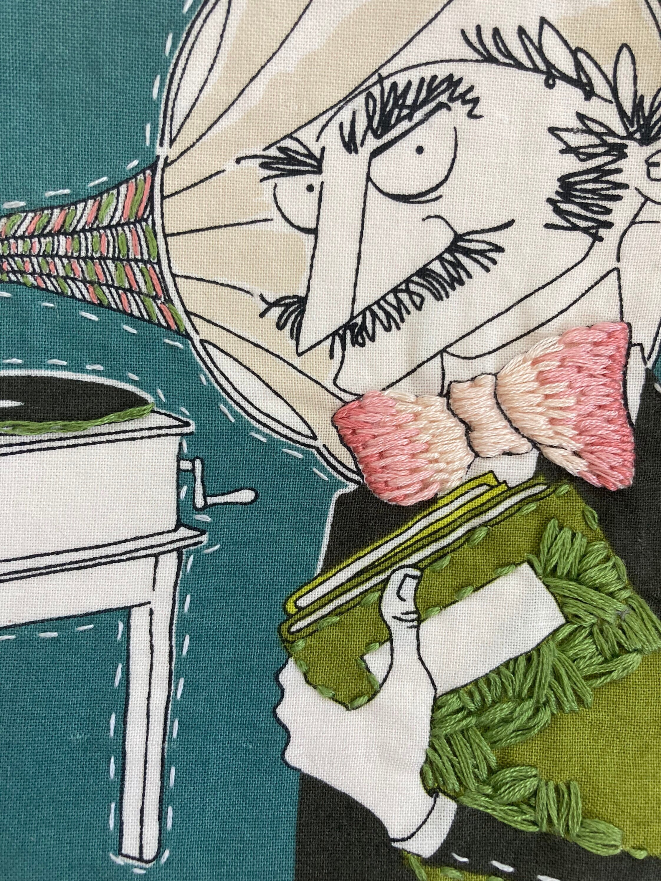 Embroidered Ghastlie Wall Hangings - Etsy