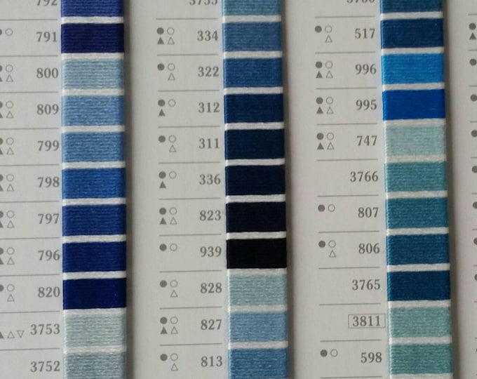 DMC Embroidery Floss Shades of Blue DMC Cotton Embroidery Floss Cross ...