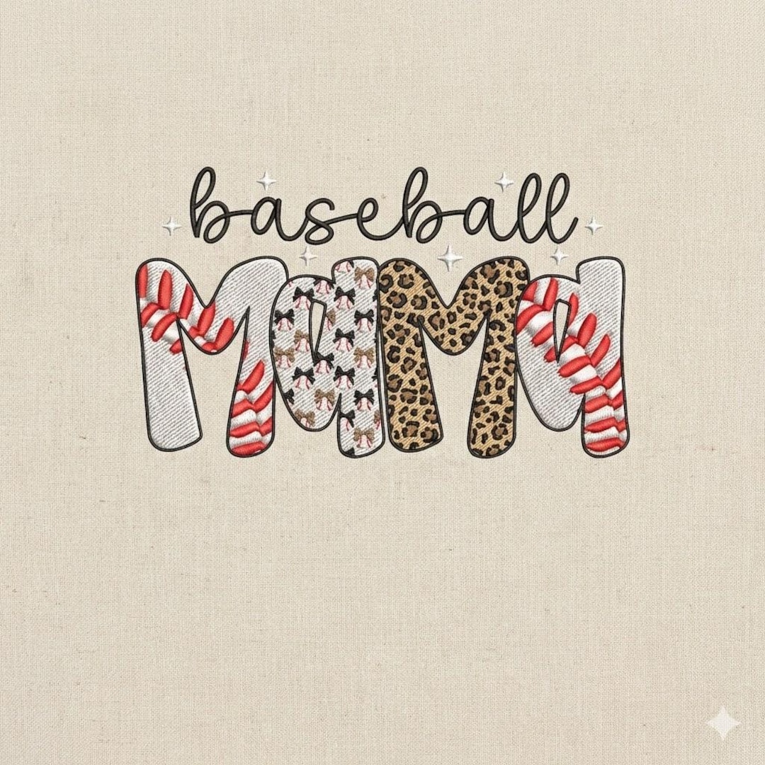 Baseball Mama Embroidery Design, Baseball Mom Machine Embroidery File ...