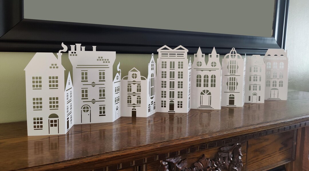Winter Village Concertina Scene: Card Christmas Decoration - Etsy