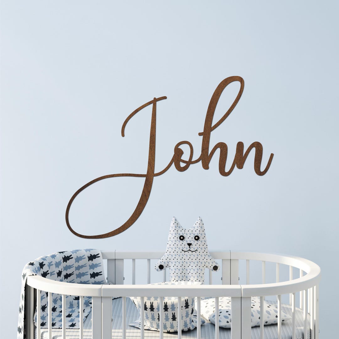 Wooden Custom Baby Name Sign, Personalized Baby Name Sign, Wooden ...