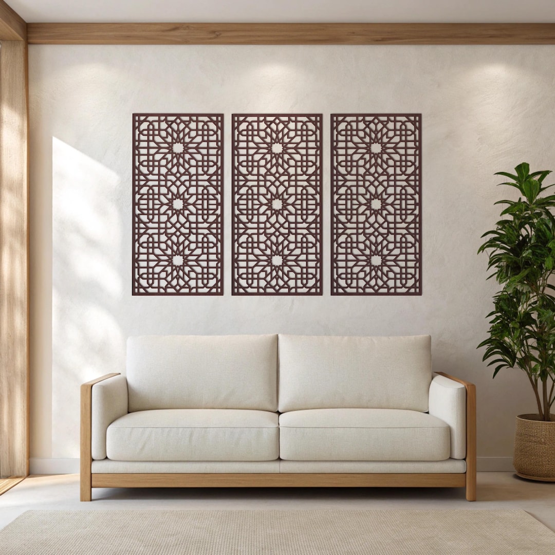Moroccan Wood Panels, Moroccan Wall Art, Lattice Decorative Panels ...