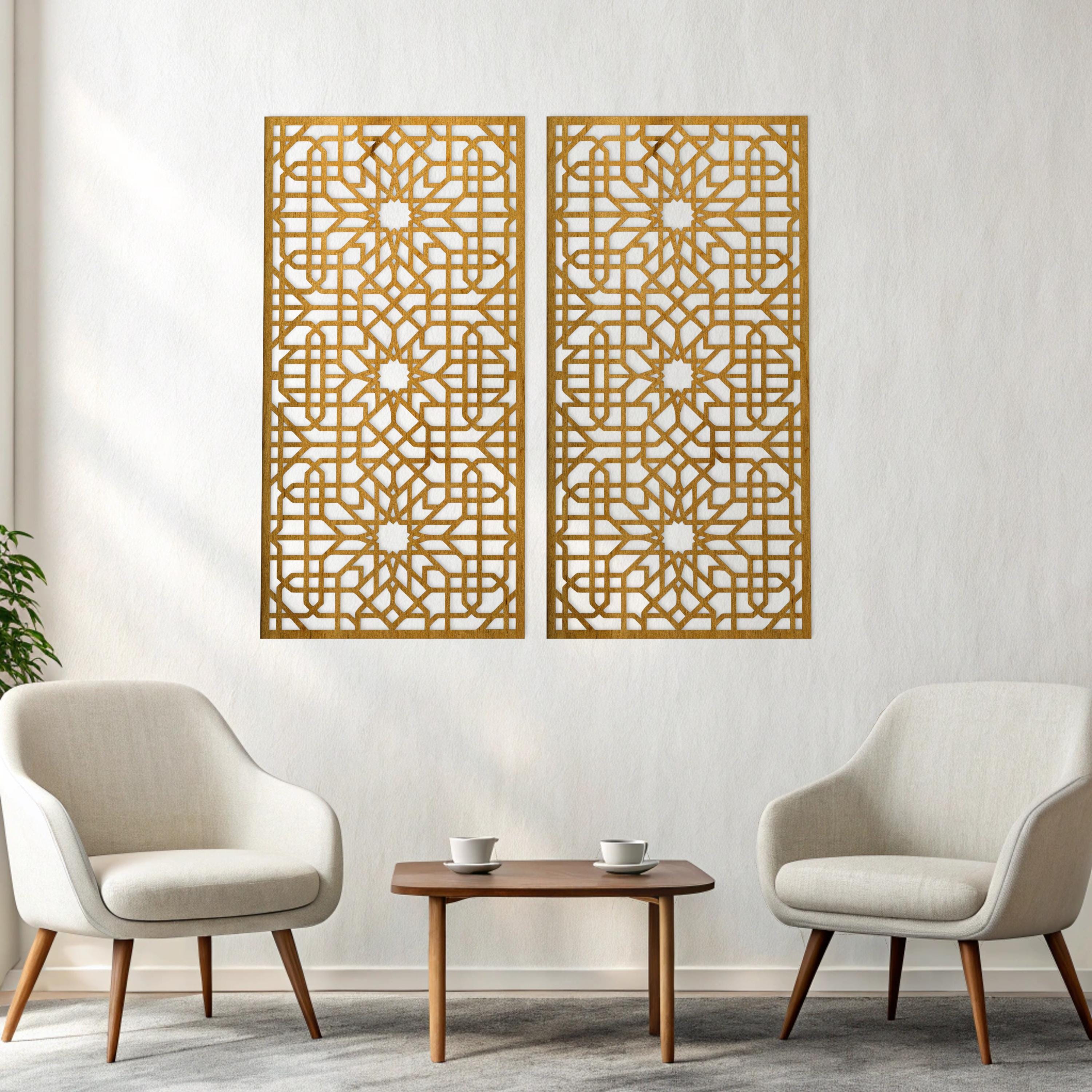 Moroccan Wood Panels, Moroccan Wall Art, Lattice Decorative Panels ...