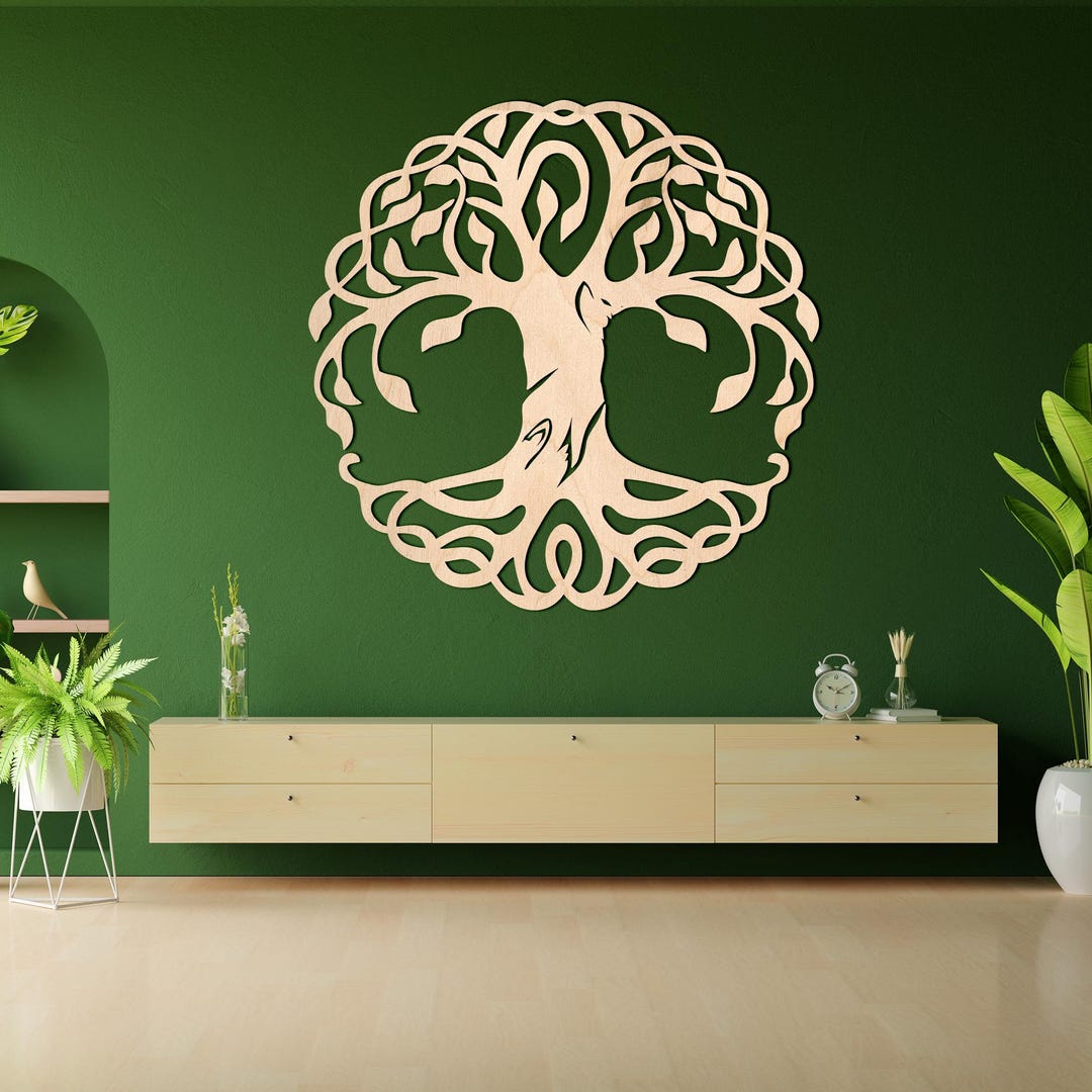 Large Tree Wall Decor, Wooden Tree Wall Art, Big Tree Wall Art, Wooden ...