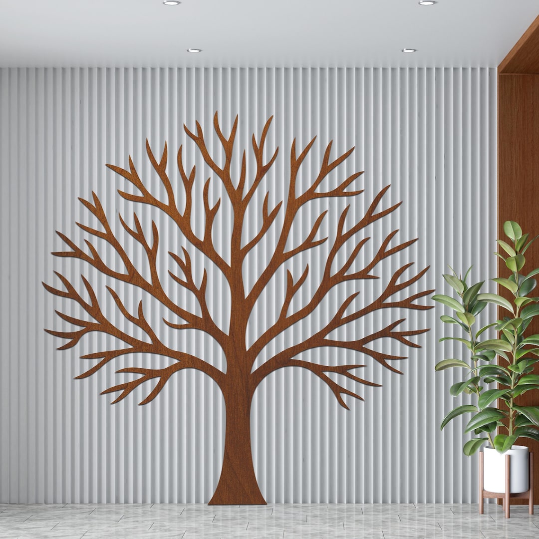 Wooden Tree Wall Decor, Wooden Tree Wall Art, Tree Wall Decor, Tree ...