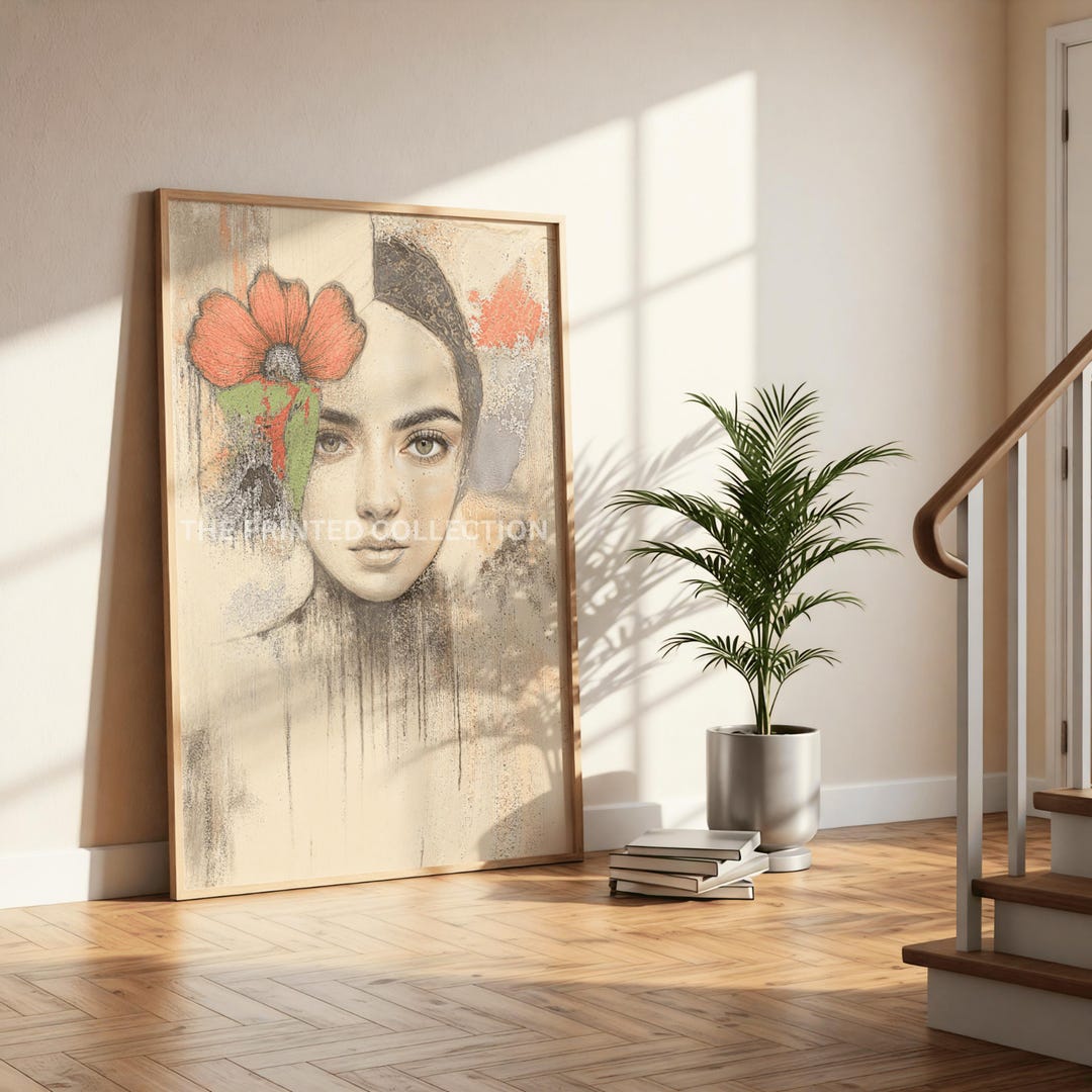 Abstract Portrait Wall Art Printable – Pieces of Me Emotional Modern ...
