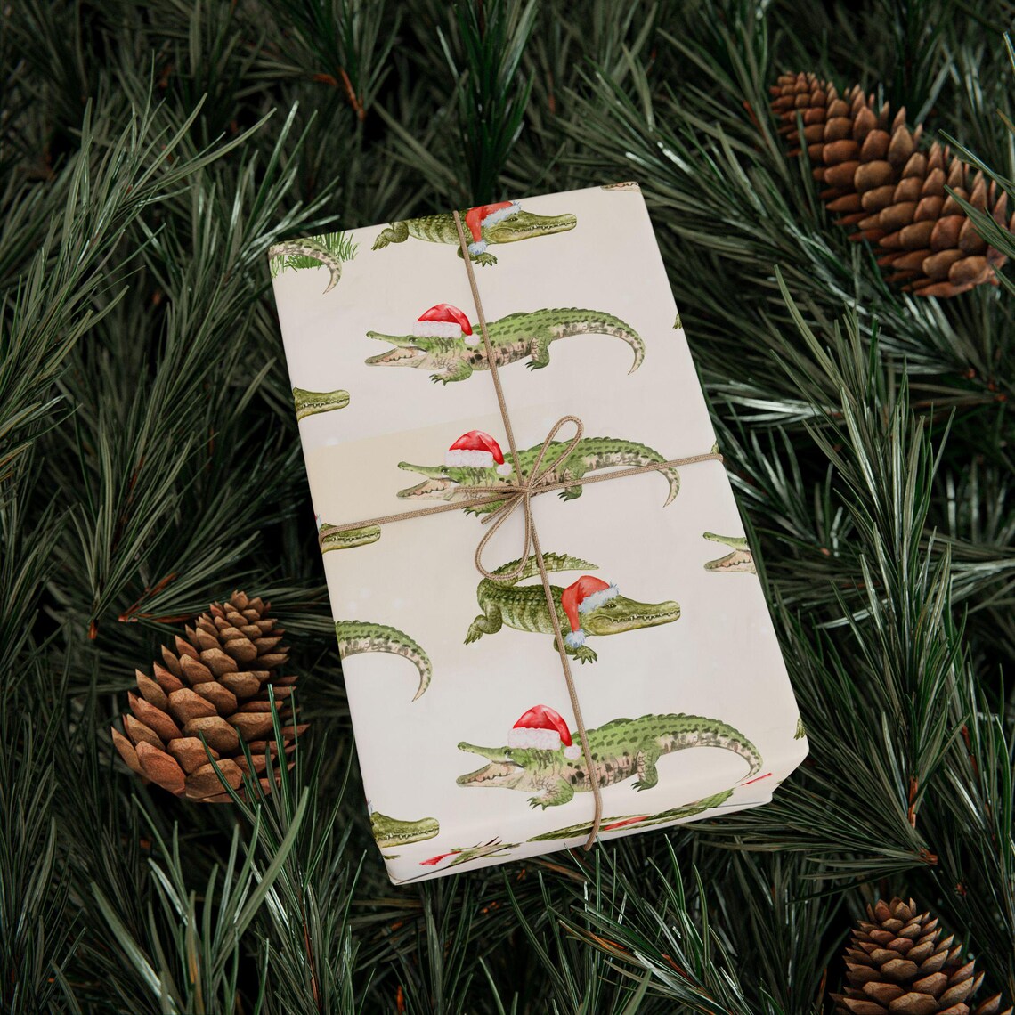 Christmas Gator Wrapping Paper: Coastal Living, Southern Gifting - Etsy