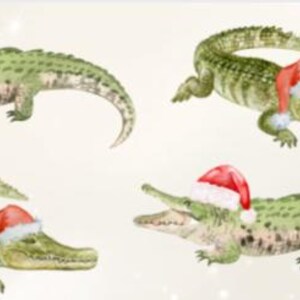 Christmas Gator Wrapping Paper: Coastal Living, Southern Gifting - Etsy