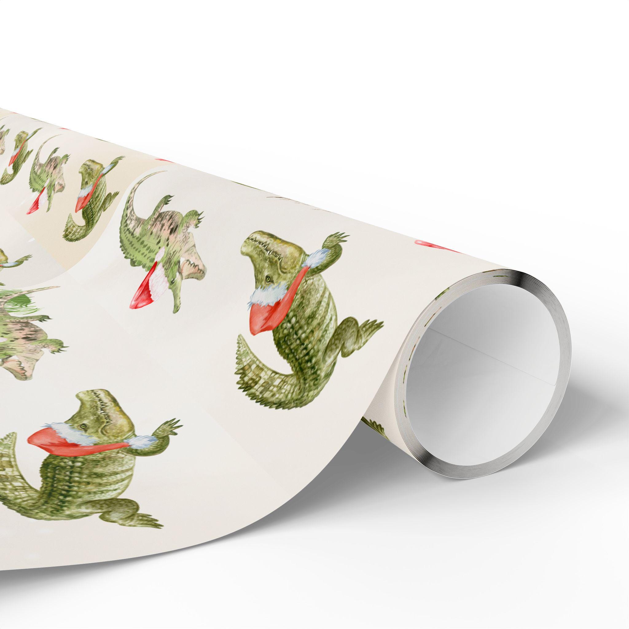 Christmas Gator Wrapping Paper: Coastal Living, Southern Gifting - Etsy
