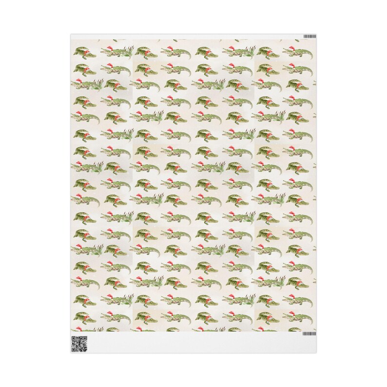 Christmas Gator Wrapping Paper: Coastal Living, Southern Gifting - Etsy