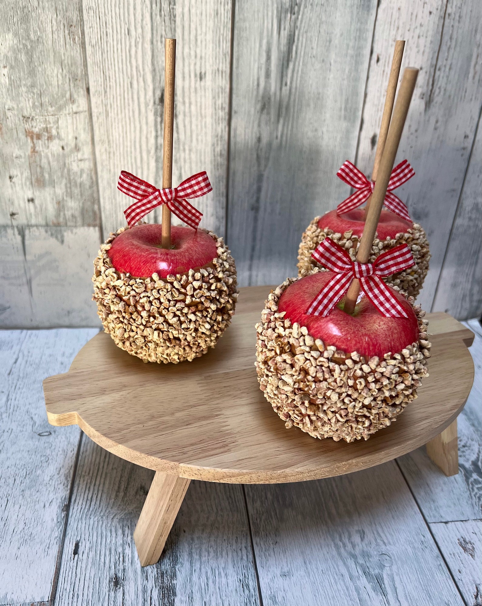Fall Carmel Apple Tiered Tray Decor Faux Halloween Caramel - Etsy
