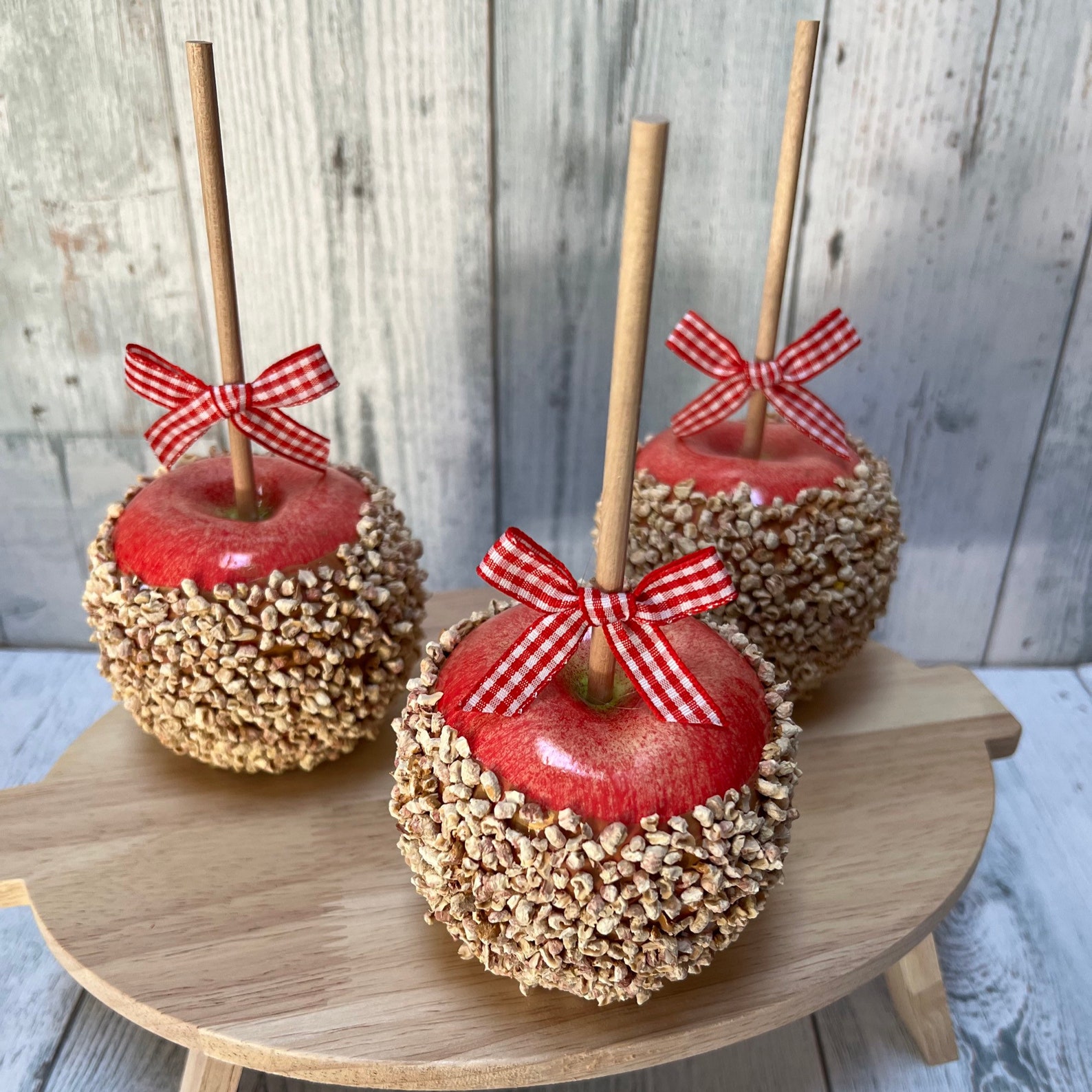 Fall Carmel Apple Tiered Tray Decor Faux Halloween Caramel - Etsy
