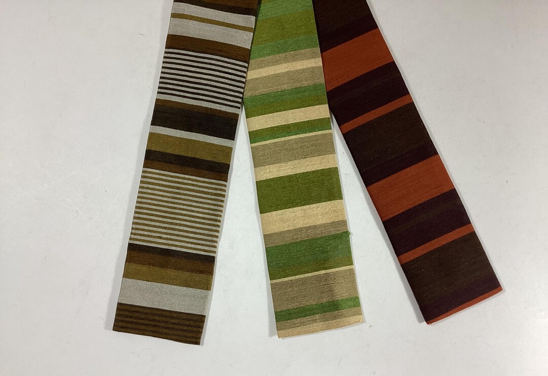 Vintage 1960's Square End Skinny MOD Ties, Lot of 3 Ties, Rockabilly ...