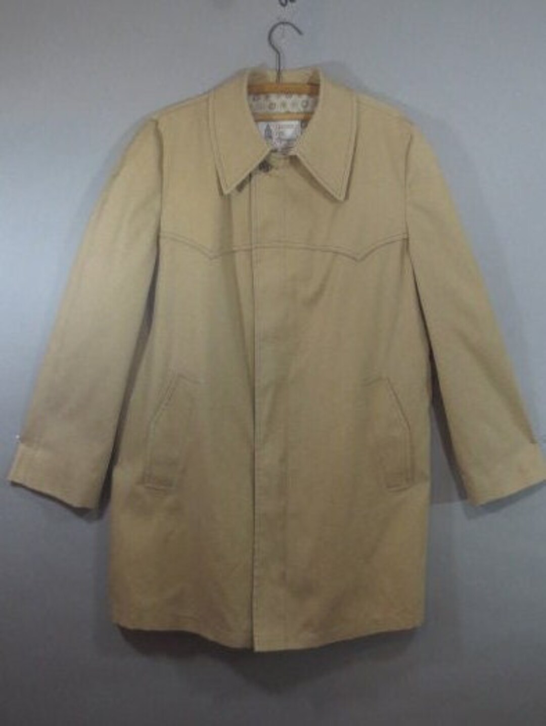 Vintage 1960's LONDON FOG Raincoat, Canvas W Full Lining, Hidden ...