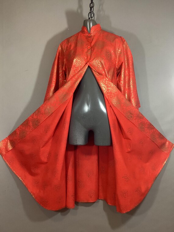 1950's Swing Coat, Duster, Robe, Mandarin Collar, Han… - Gem