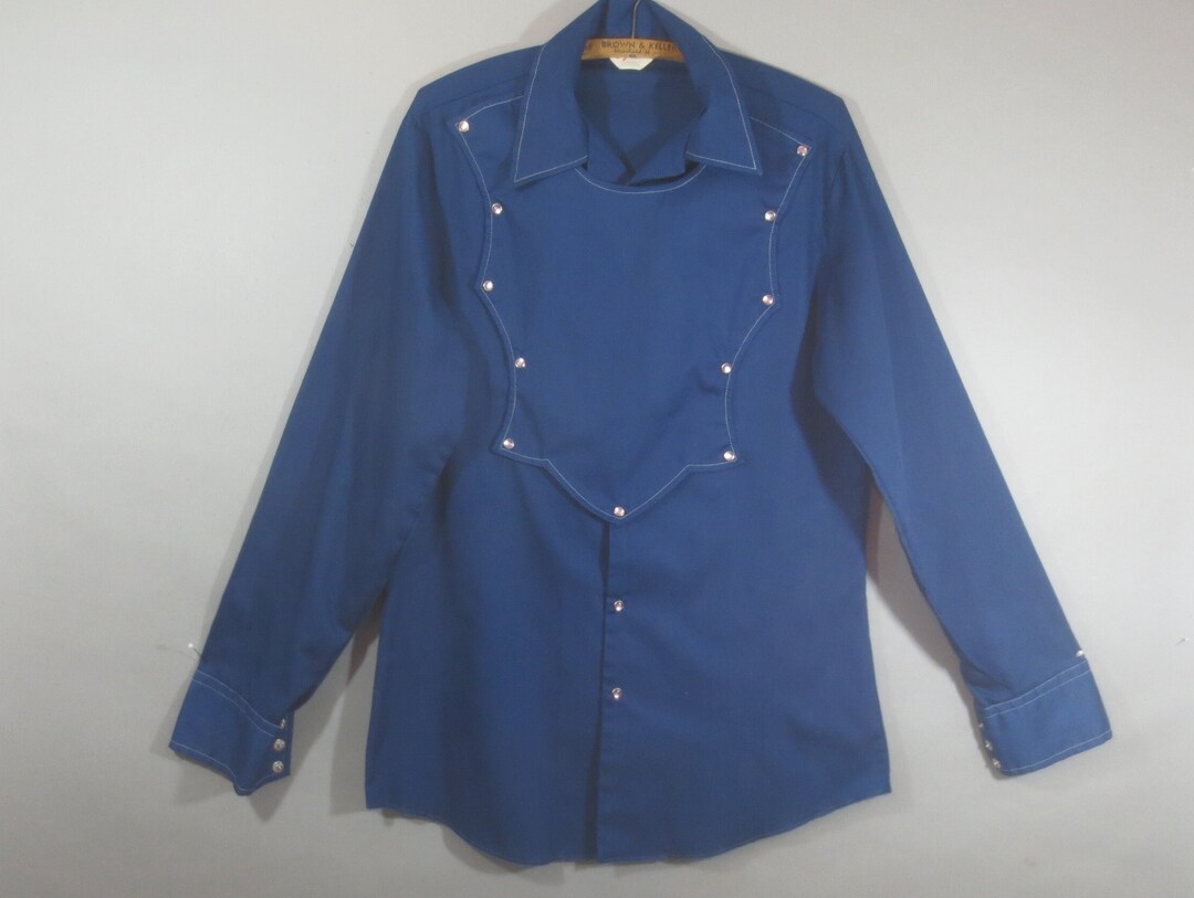 Vintage Western Shirt, LARRY MAHANS Cowboy Collection Shirt, Snap ...