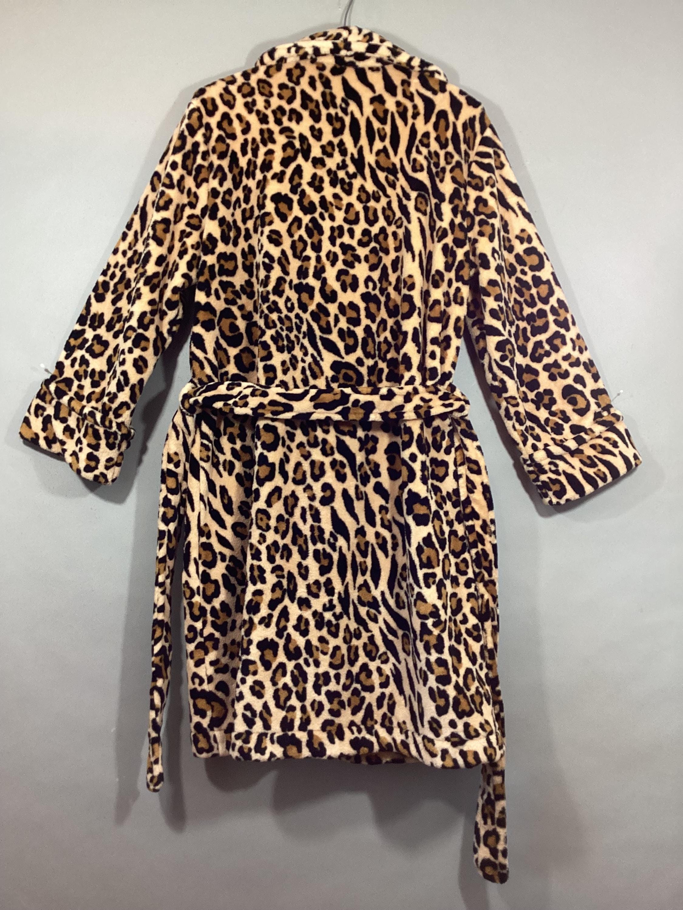 Plush Leopard Wrap Front Robe, CHARTER CLUB Intimates Label, Patch ...
