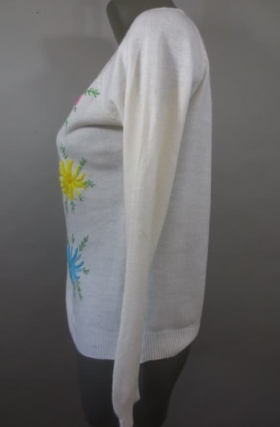 Vintage 1950's Acrylic Cardigan Sweater, Raglan Sleev… - Gem