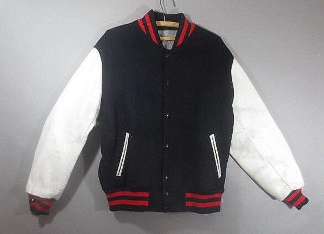 Letterman's Jacket, Wool With Leather Sleeves, TM Athletics, Seattle ...