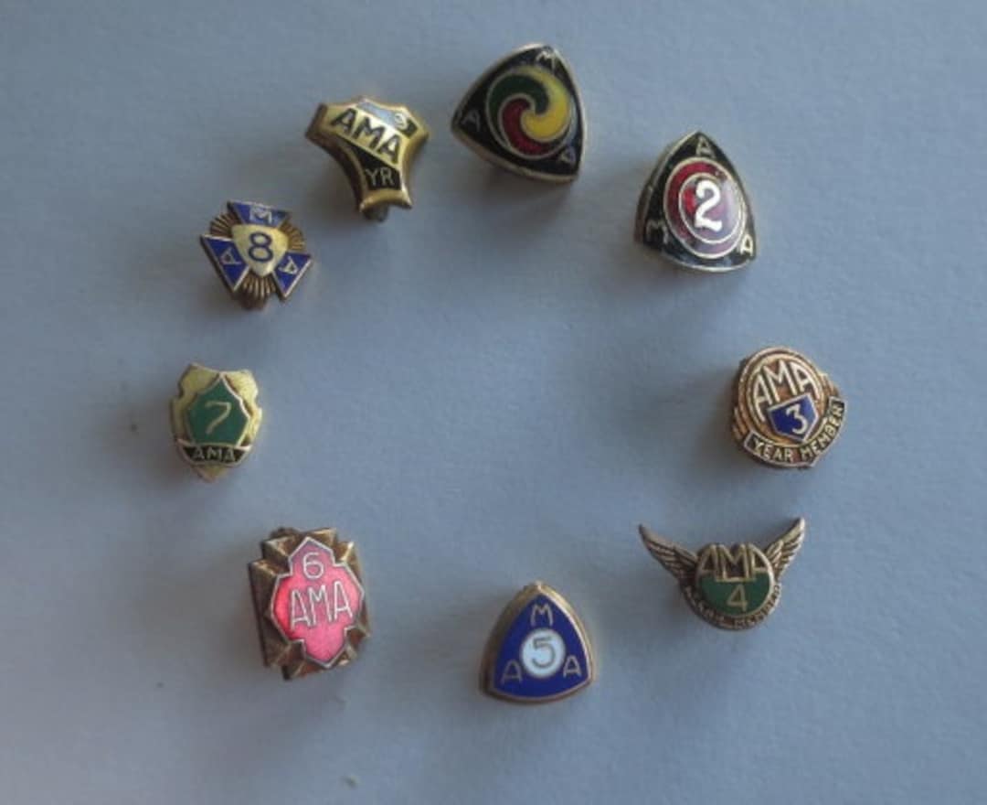 Vintage AMA Pins American Motorcycle Association Pins Lot of - Etsy