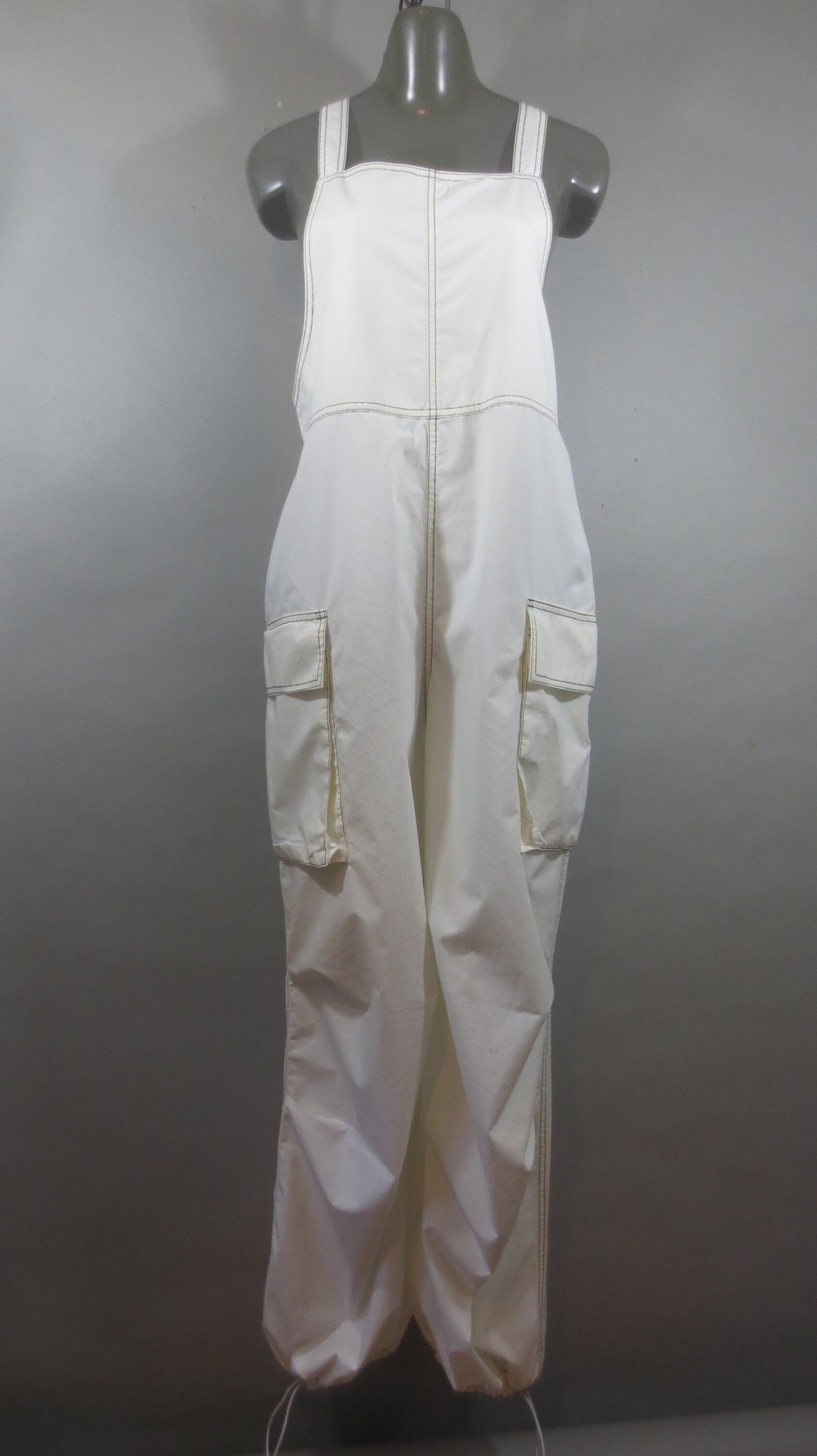 Women's Light Weight Bib Overalls, Jumpsuit, Adj Straps, Side Zipper ...