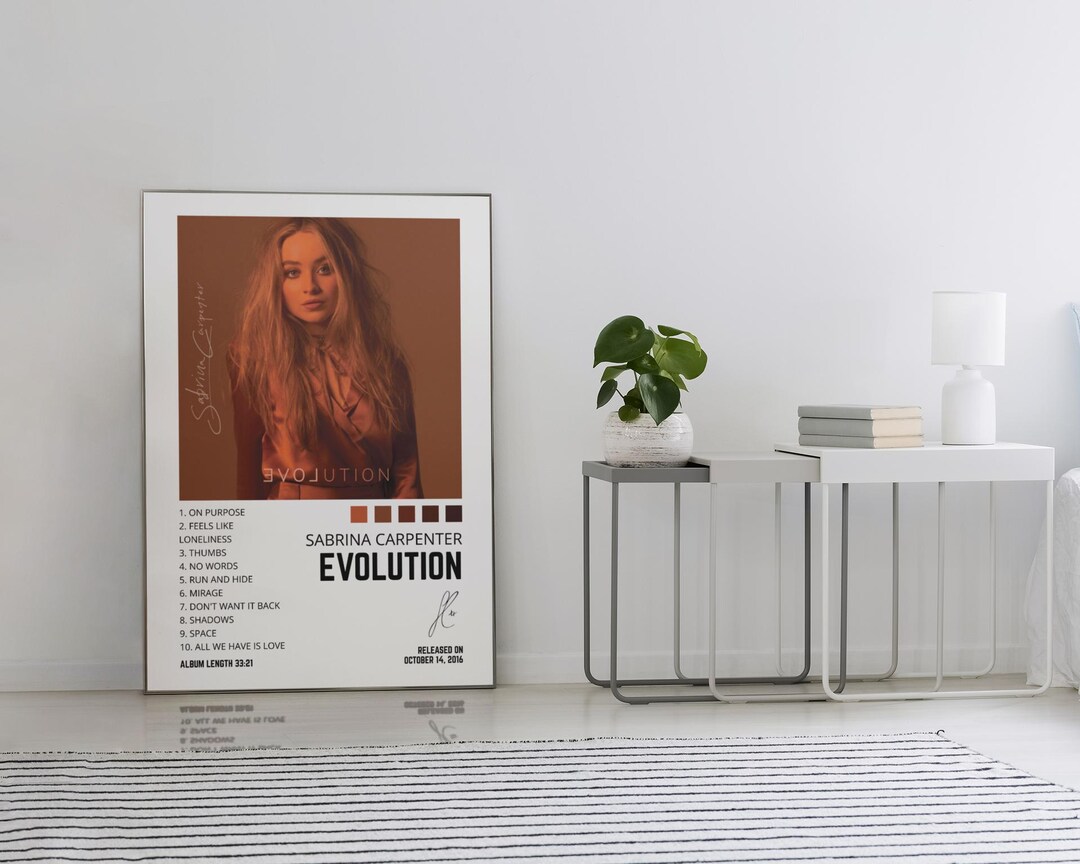 Sabrina Carpenter Evolution Album Cover Poster | Girly Aesthetic Wall ...