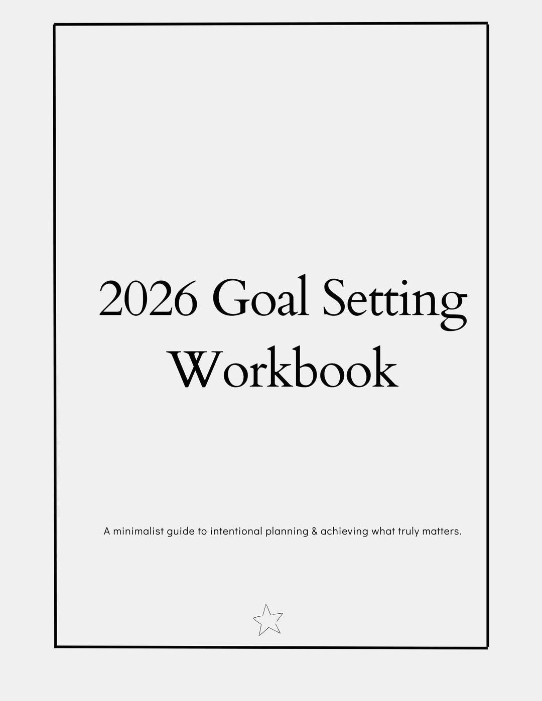 2026 Goal Setting| Minimalist Goal Planner | Vision & Planning Workbook ...